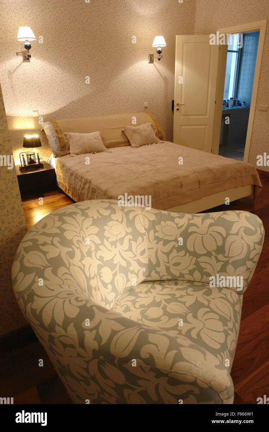 bedroom in perspective Stock Photo - Alamy