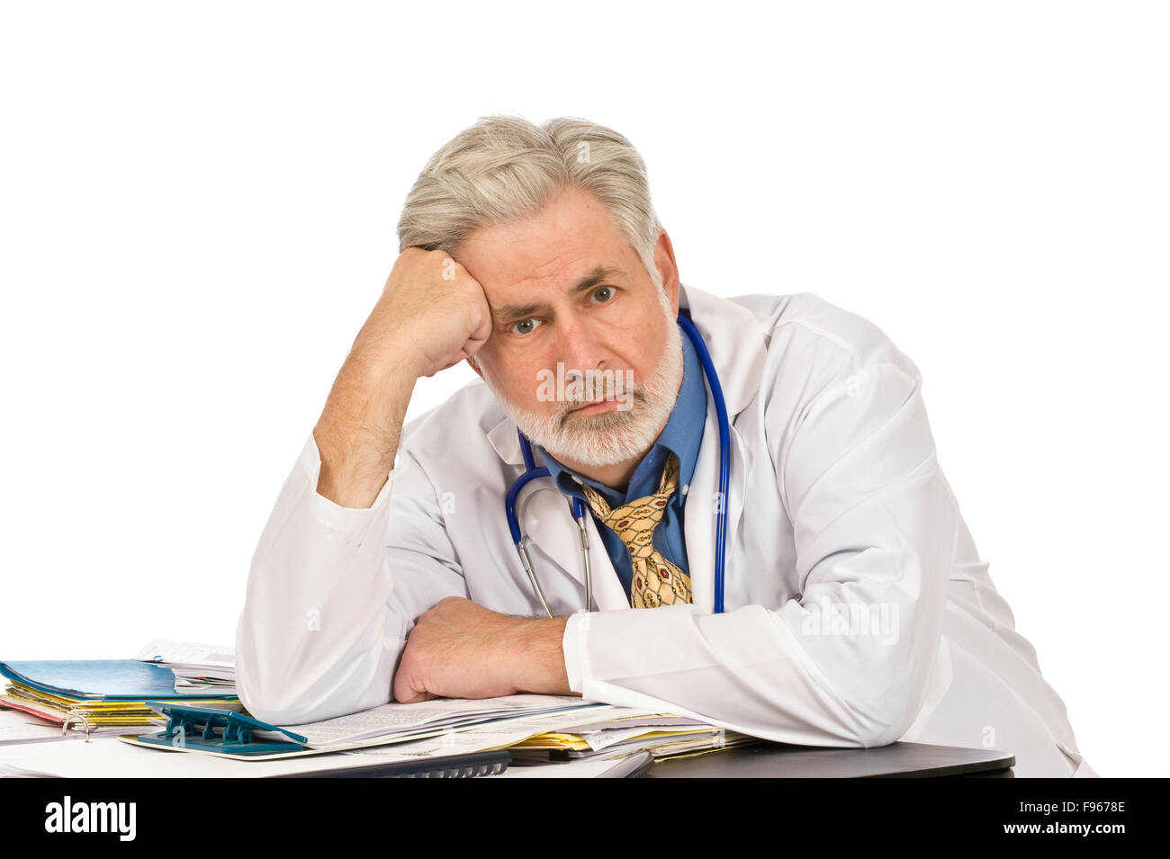 Exhausted male doctor Stock Photo - Alamy