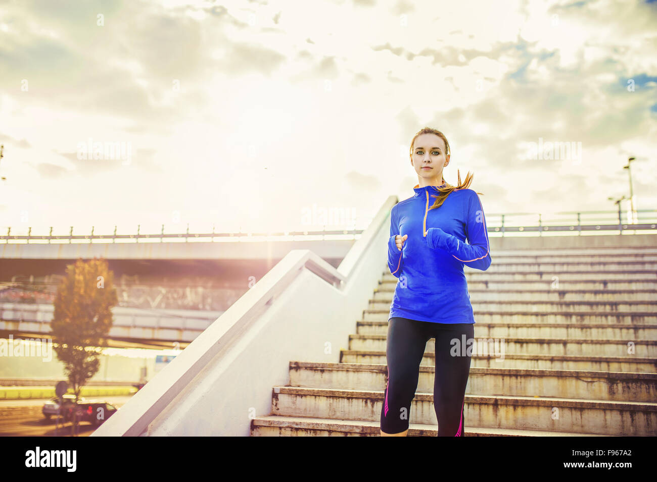 Running down stairs feet hi-res stock photography and images - Alamy
