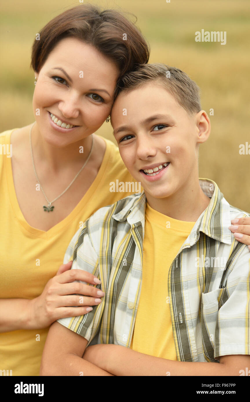 Happy mother and son Stock Photo - Alamy