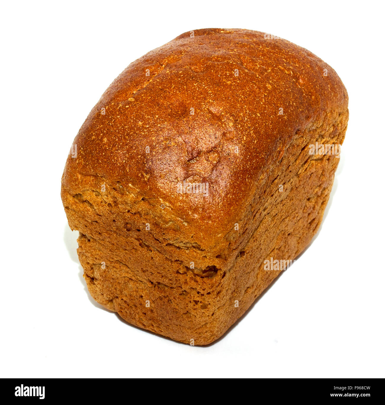 loaf of whole rye bread isolated on white background Stock Photo - Alamy