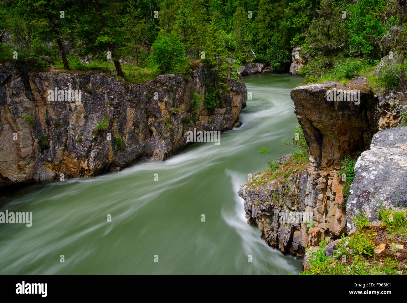 The Shuswap River, near Lumby, in the Okanagan/Shuswap region of ...