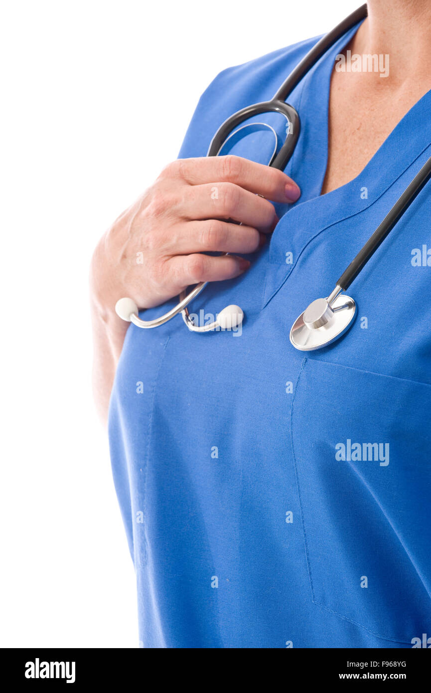 Nurse with stethoscope Stock Photo - Alamy