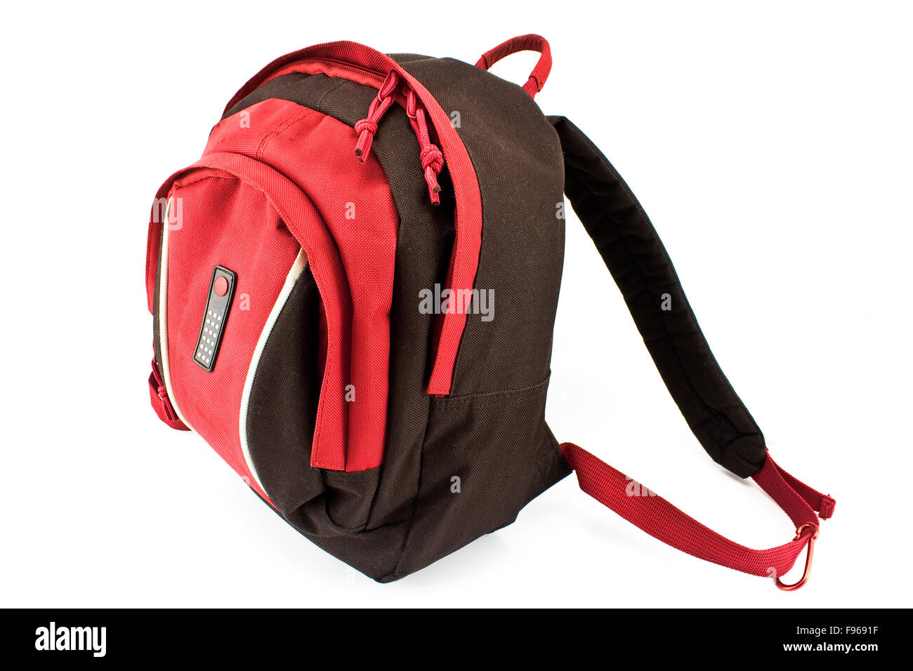 Red backpack isolated on white Stock Photo - Alamy