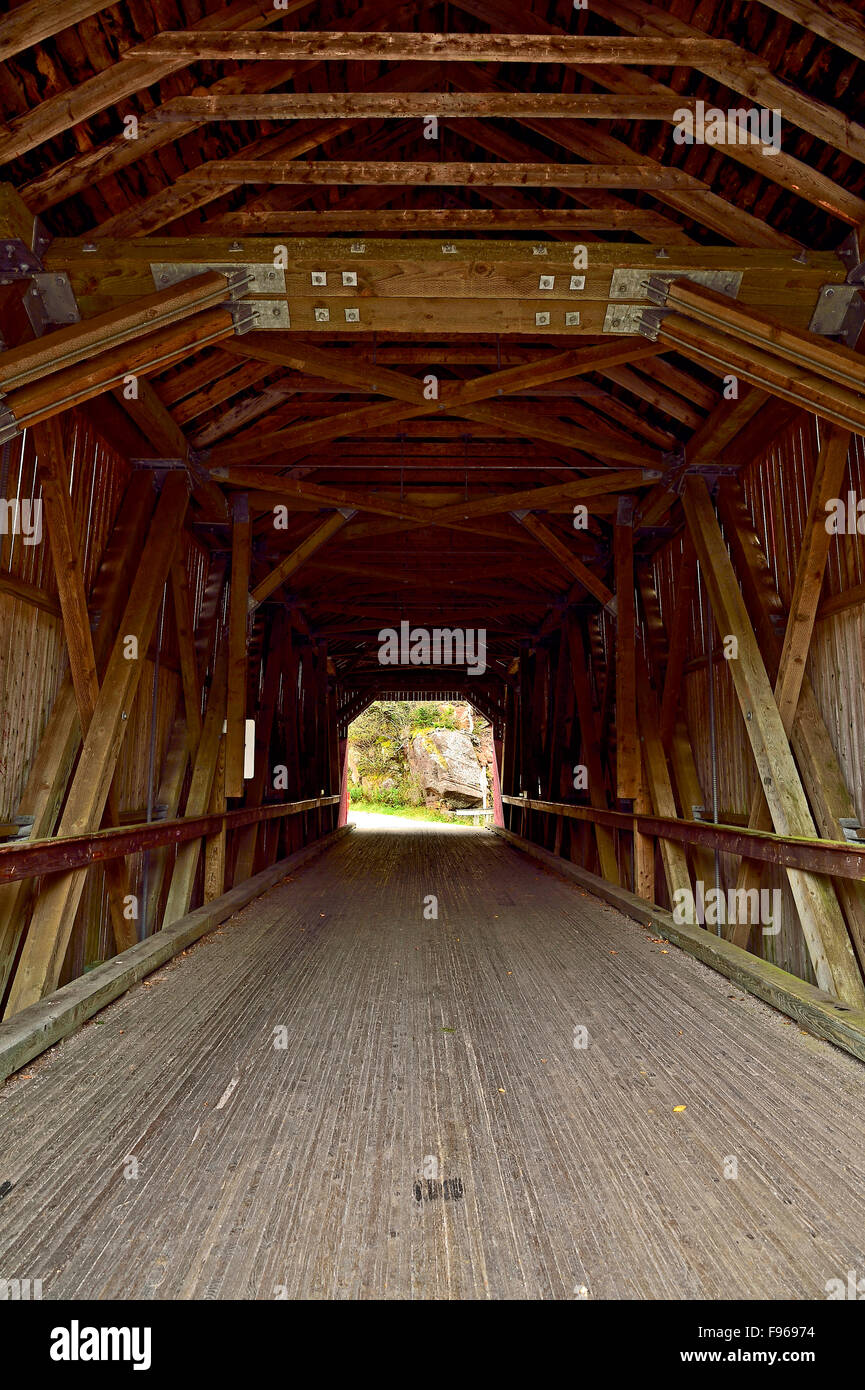 A vertical iomage of the inside structure of the rebuilt Point Wolfe ...