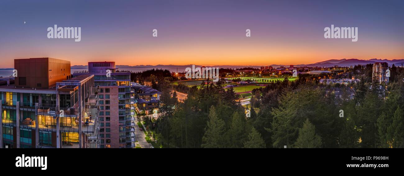 UBC endowment lands, apartment buildings and sports fields. Facing ...