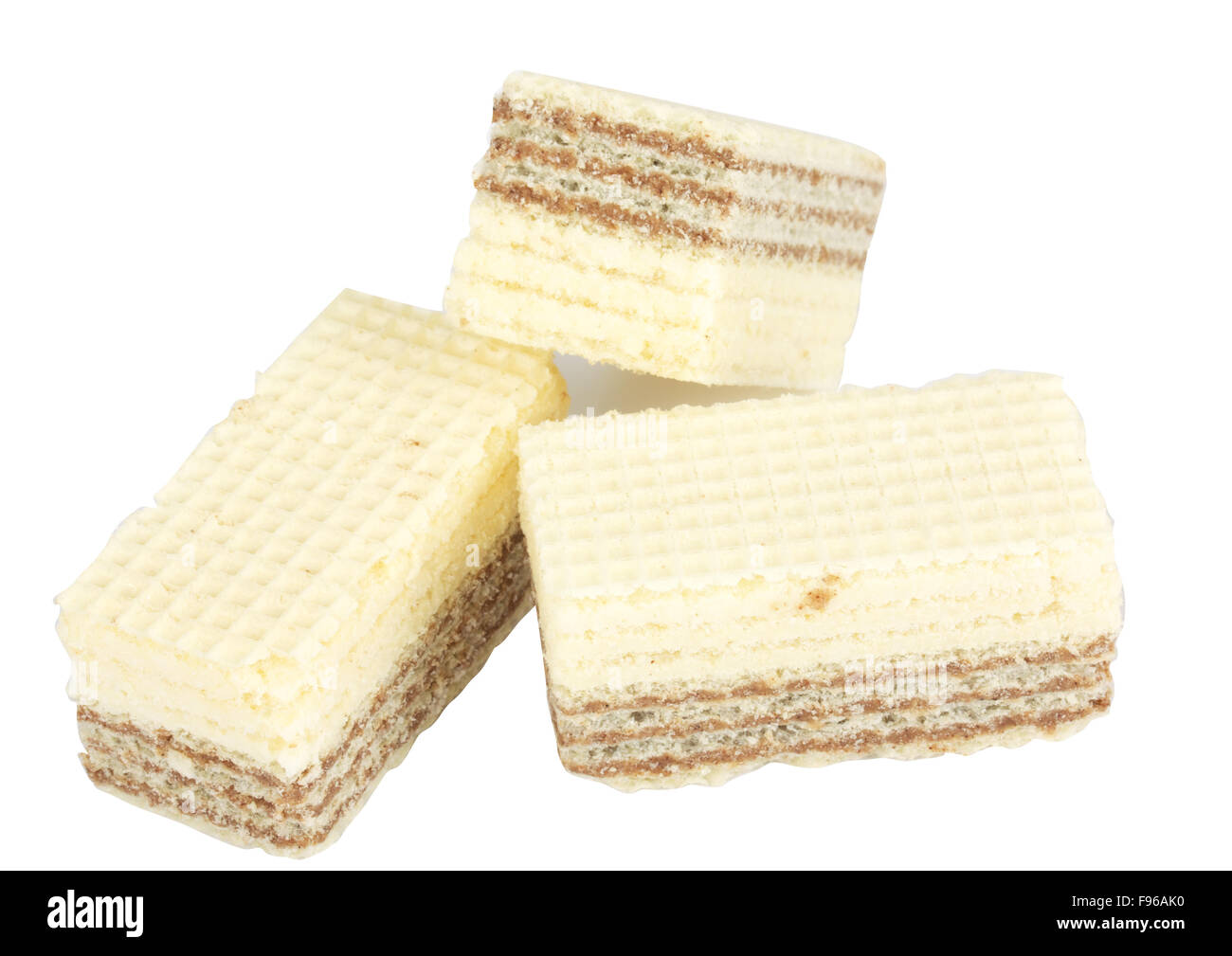 Wafers on a white background Stock Photo - Alamy