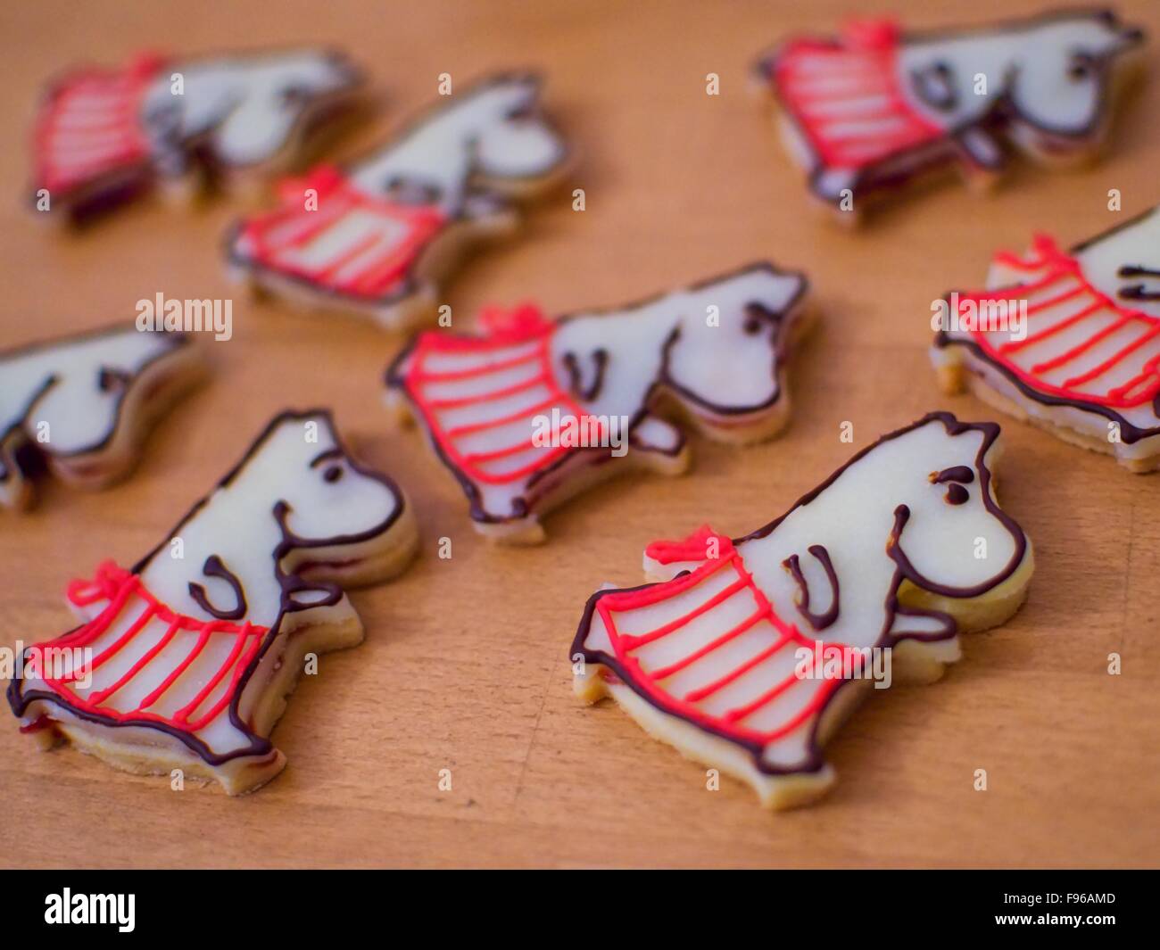 Group of running Moominmamma Christmas sweets Stock Photo - Alamy
