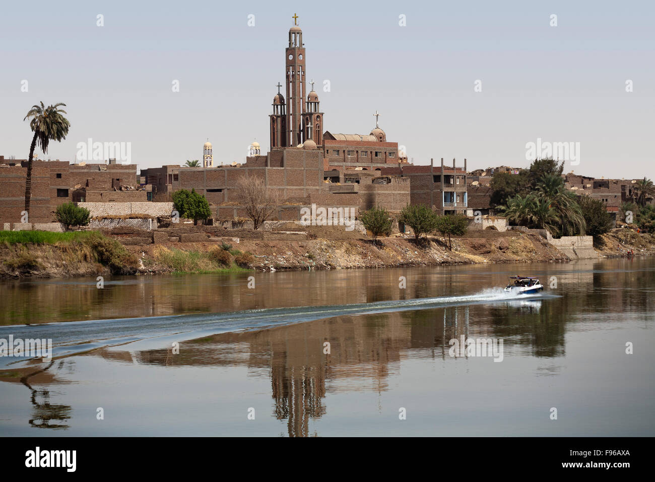 Scenes along The banks of the River Nile in Middle Egypt Stock Photo ...