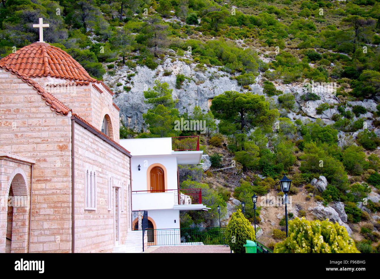 Greek orthodox monastery Stock Photo - Alamy