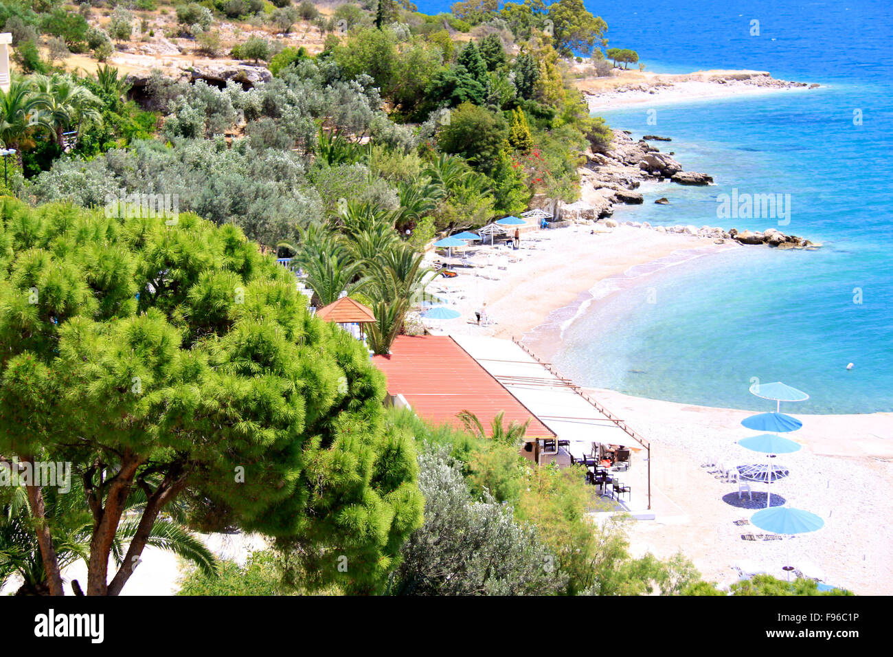Beautiful sea coast in Greece Stock Photo - Alamy