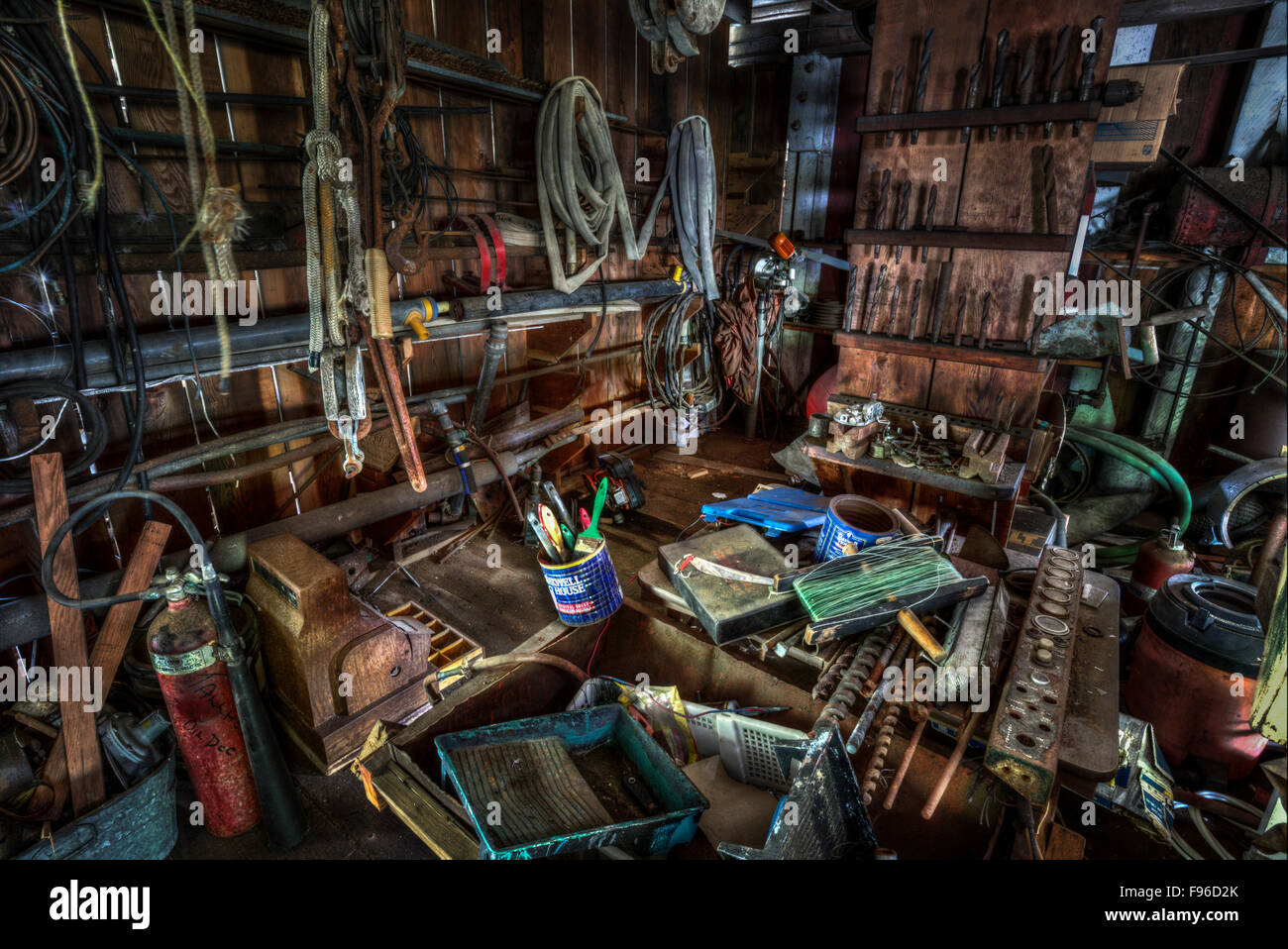 British Columbia, Canada, Tallheo Cannery, North Bentinck Arm, central ...