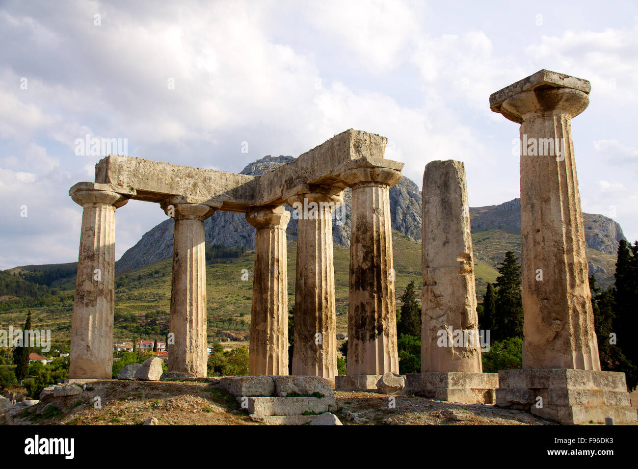apollon temple in corinth Greece Stock Photo - Alamy
