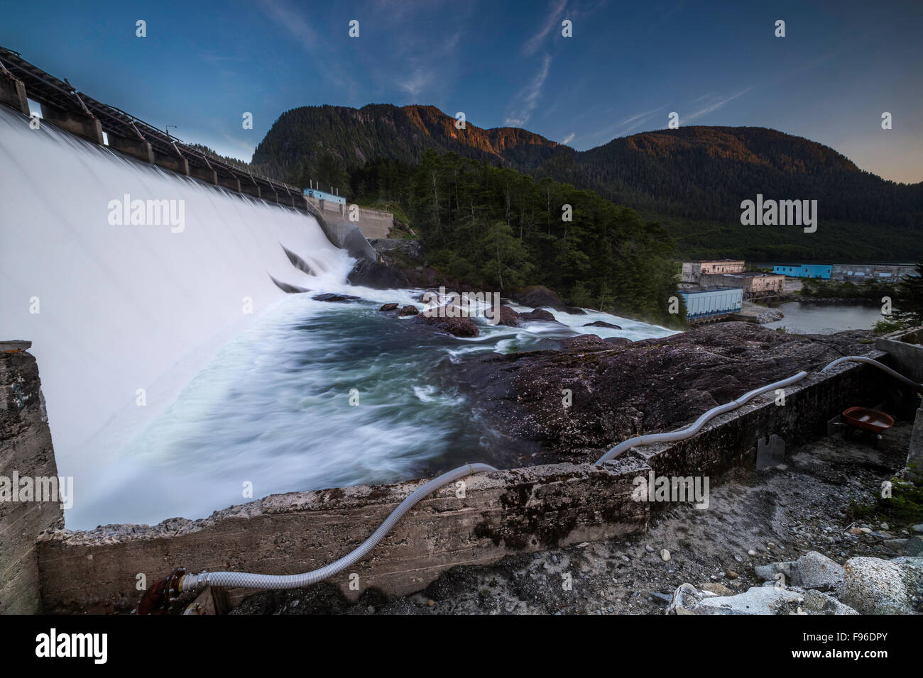 British Columbia, Canada, Central BC coast, Ocean Falls, hydro ...