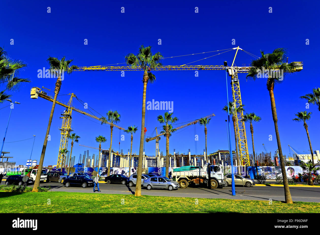 Casablanca Morocco dockside building work site Stock Photo - Alamy