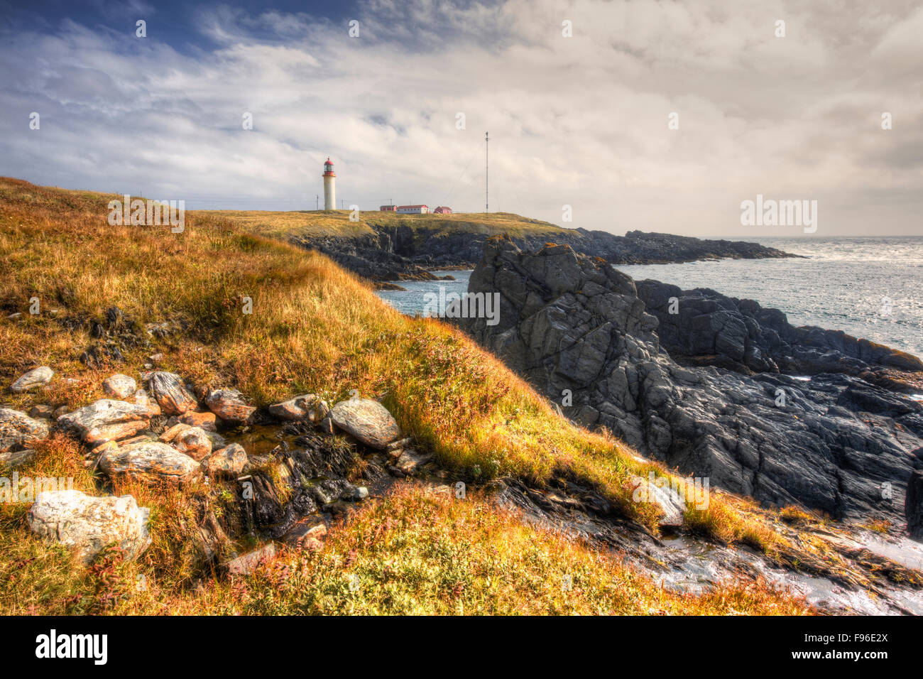 Cape Race lighthouse National Historic Site, Newfoundland, Canada Stock ...