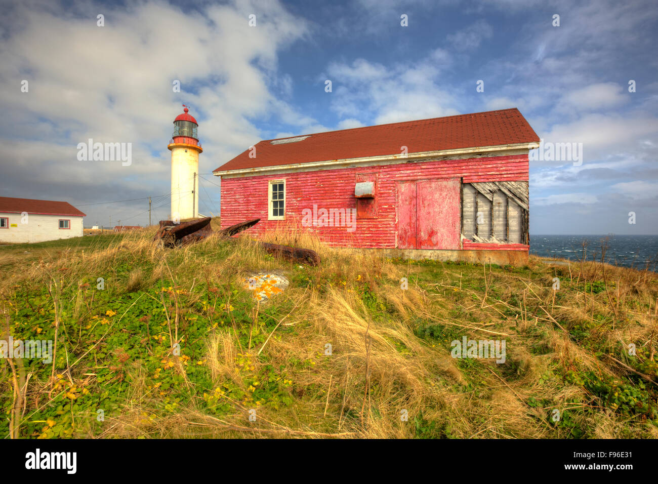 Cape Race lighthouse National Historic Site, Newfoundland, Canada Stock ...