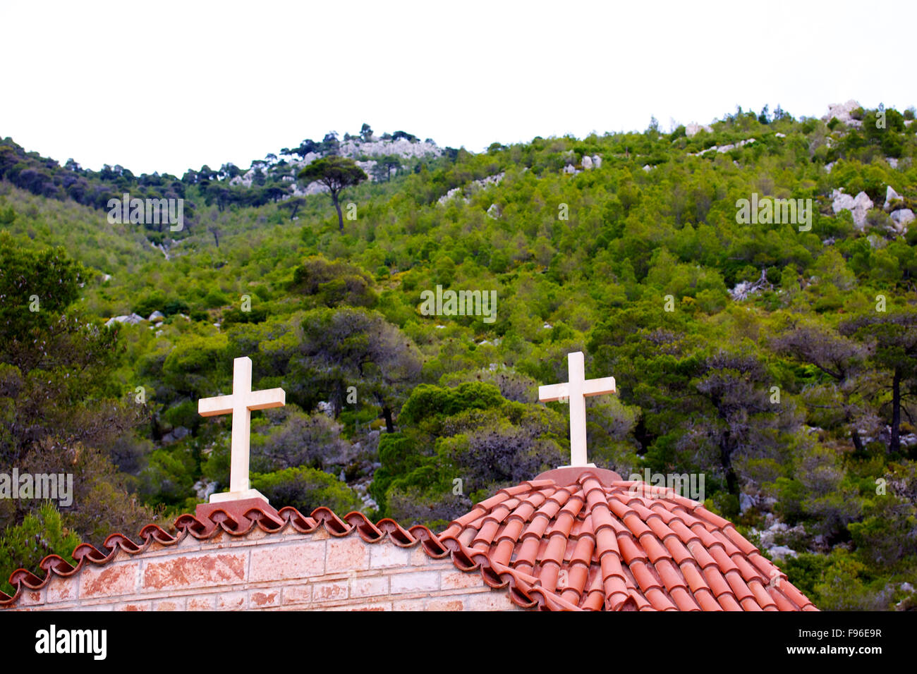 Greek orthodox monastery Stock Photo - Alamy