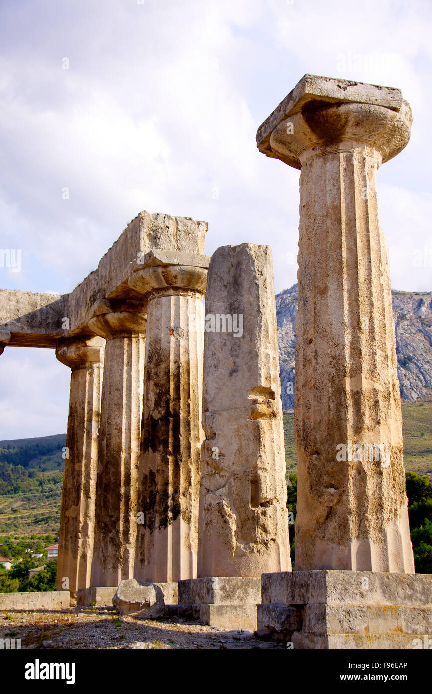 apollon temple in corinth Greece Stock Photo - Alamy
