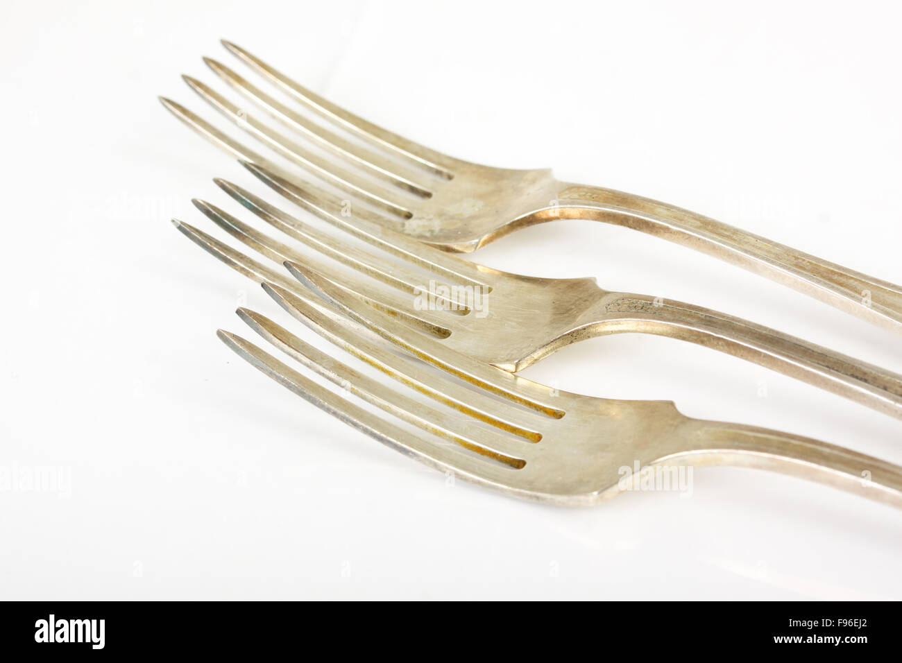 Silverware - fork. Isolated on white background Stock Photo - Alamy