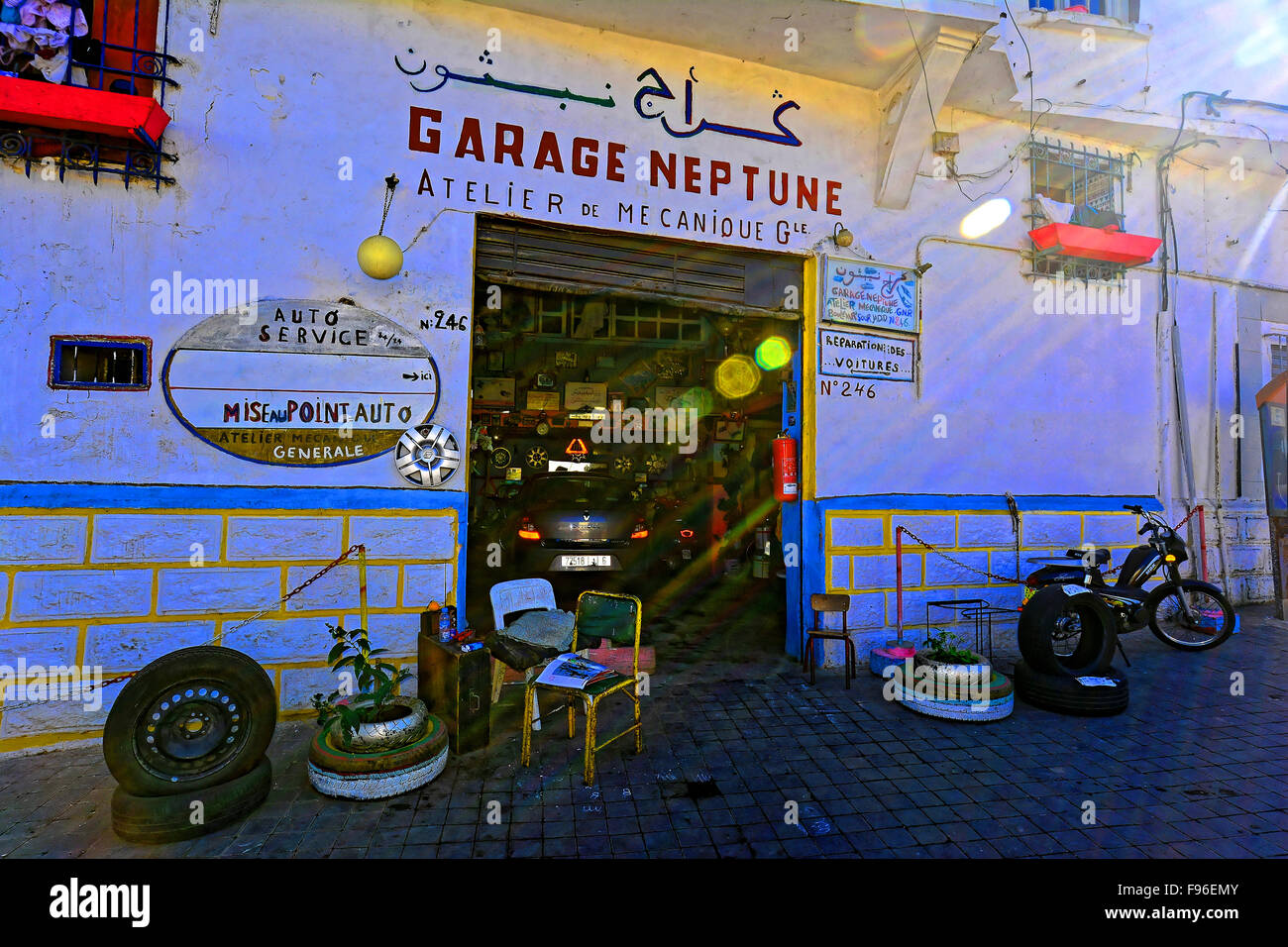 Casablanca Morocco car mechanic Garage Neptune Stock Photo - Alamy