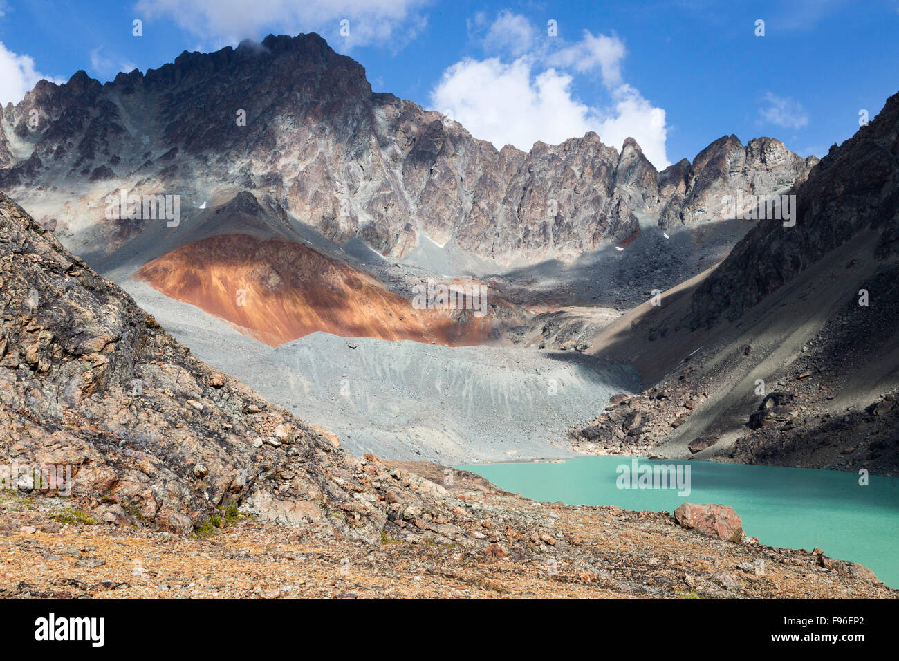 Canada, British Columbia, glacial alpine lake, Niut Range, Coast ...