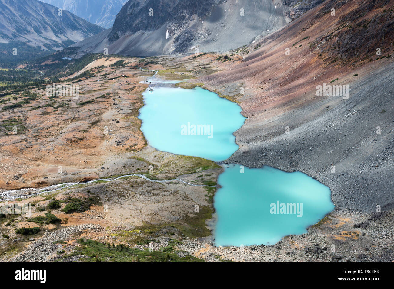 Canada, British Columbia, glacial alpine lakes, Niut Range, Coast ...