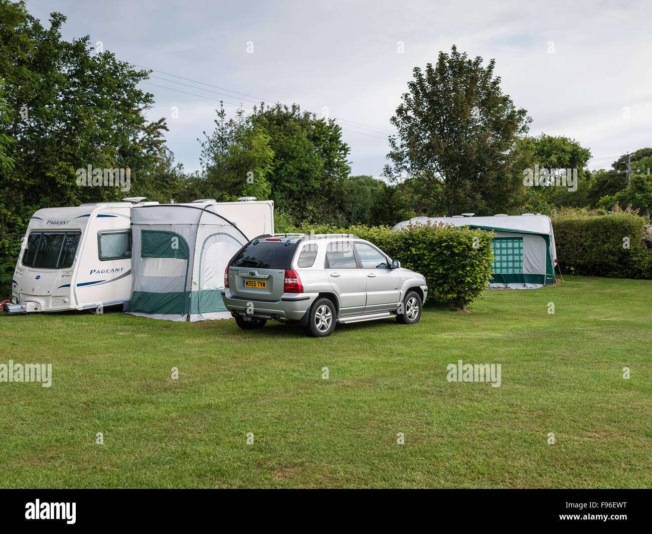 Caravans with awnings hi-res stock photography and images - Alamy