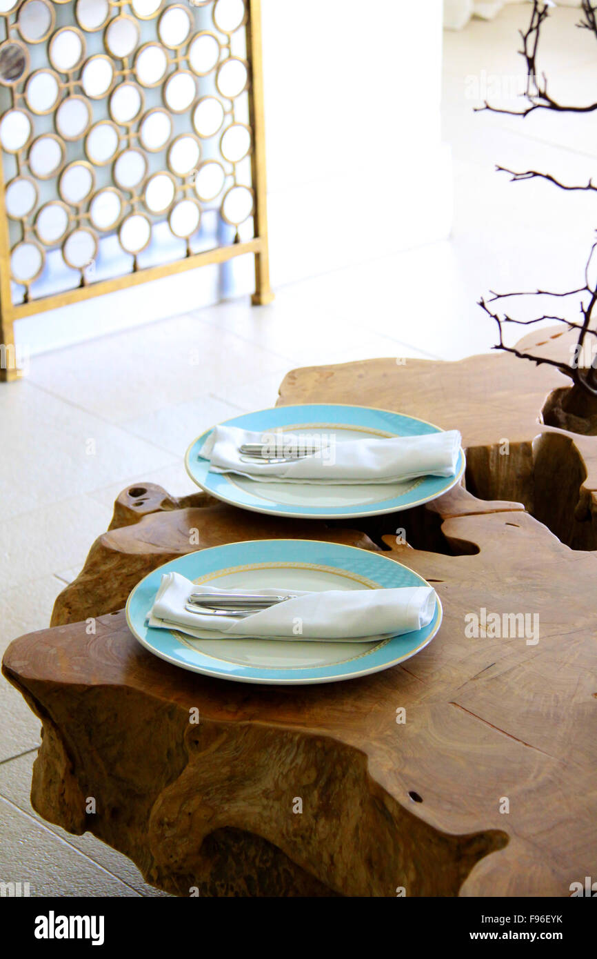 Restaurant table arrangement Stock Photo - Alamy