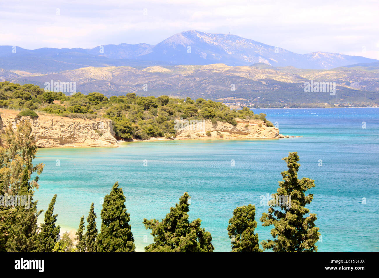Beautiful sea coast in Greece Stock Photo - Alamy