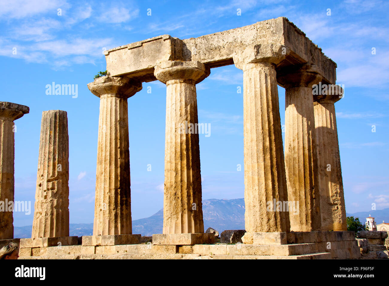 apollon temple in corinth Greece Stock Photo - Alamy