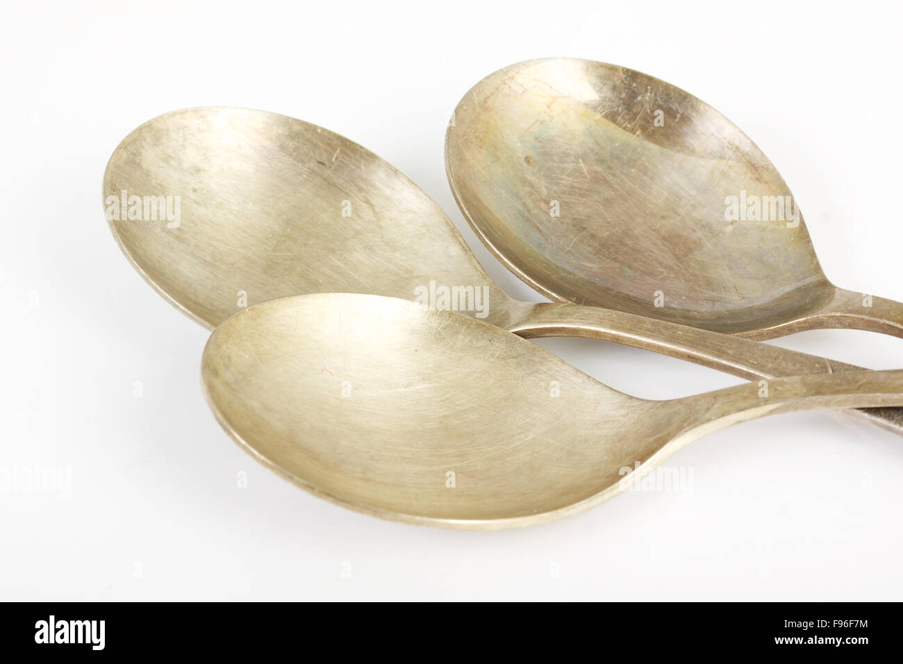 silver spoon isolated on the white background Stock Photo - Alamy