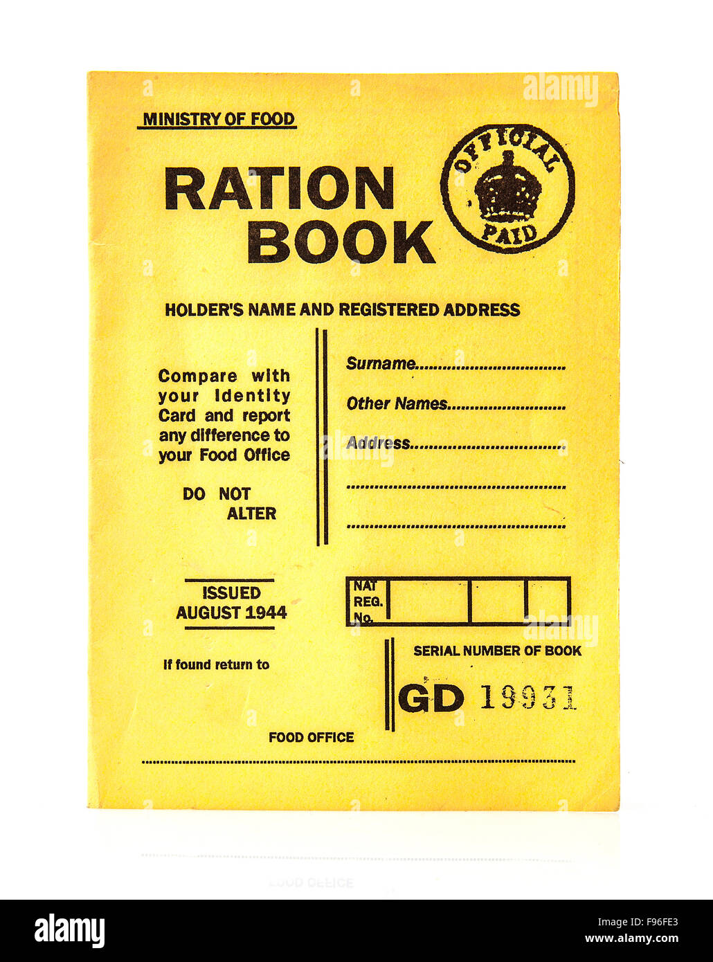 Ww2 ration book hi-res stock photography and images - Alamy
