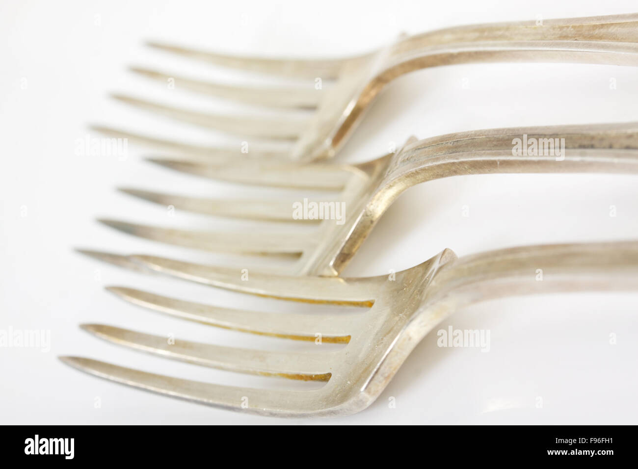 Silverware - fork. Isolated on white background Stock Photo - Alamy