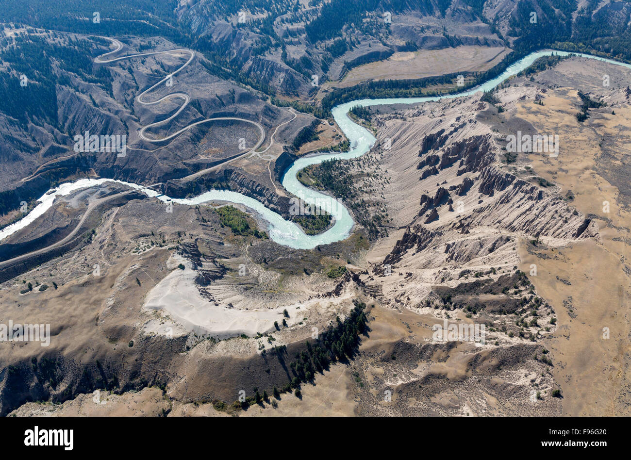 Canada, British Columbia, Chilcotin region, aerial photography ...