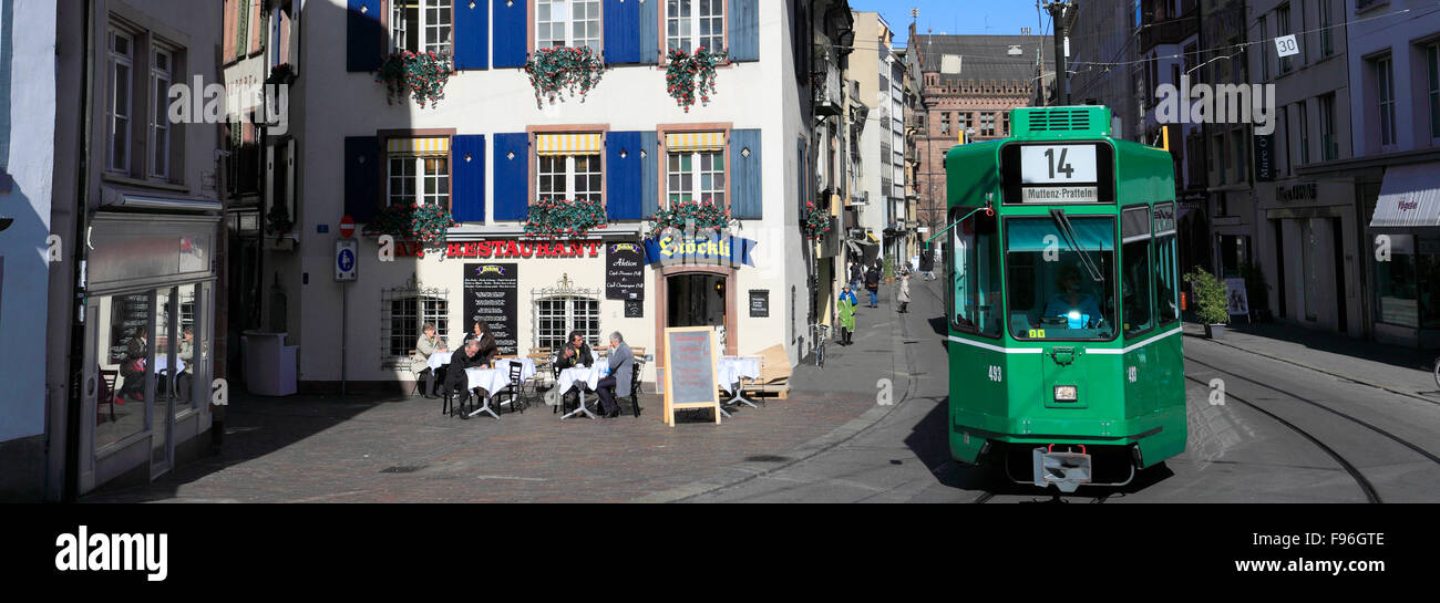 Public electric tram, city of Basel, Canton Basel Stadt, Switzerland ...