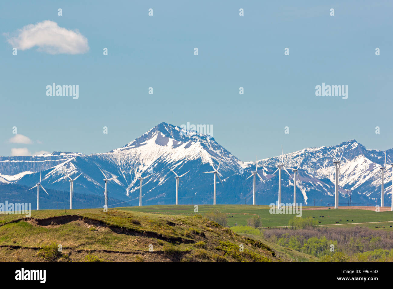 Wind turbines green mountain hi-res stock photography and images - Alamy