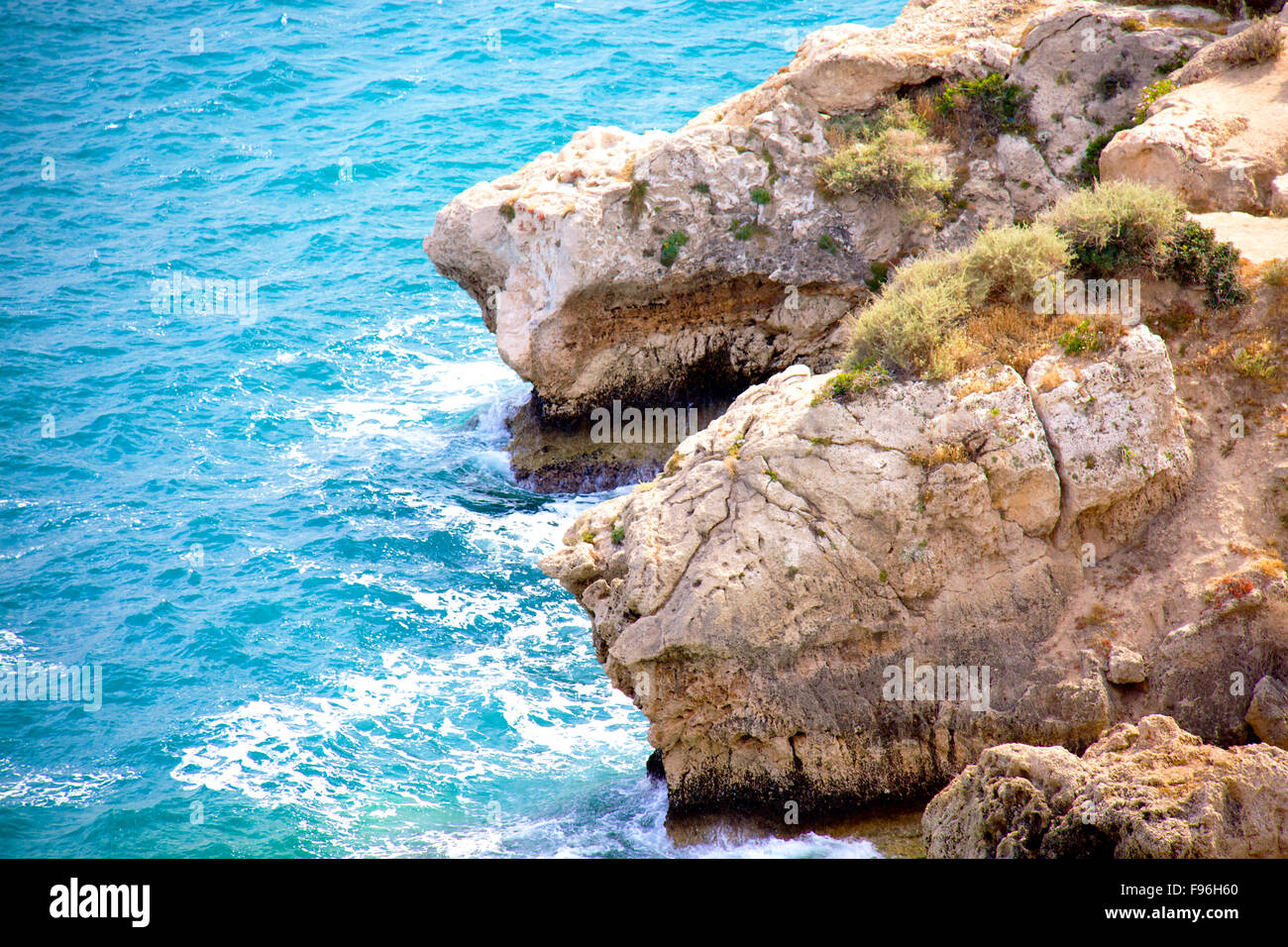 Waves on the Greek seashore Aegean sea Stock Photo - Alamy