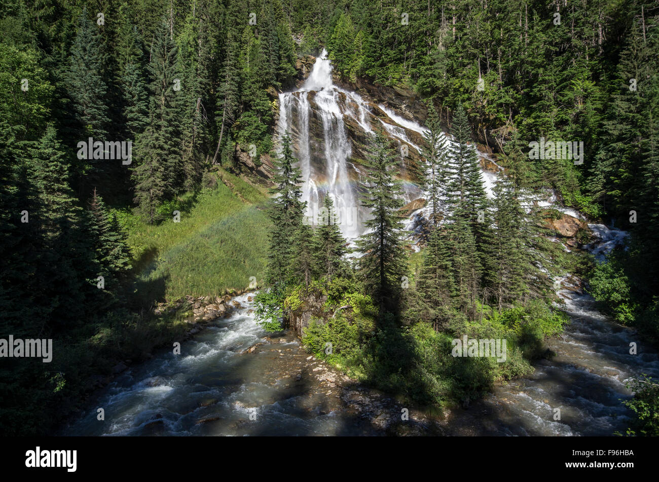 Pyramid falls between Blue River and Clearwater in British Columbia ...