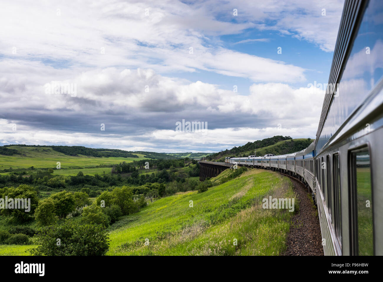 Train over bridge hi-res stock photography and images - Alamy