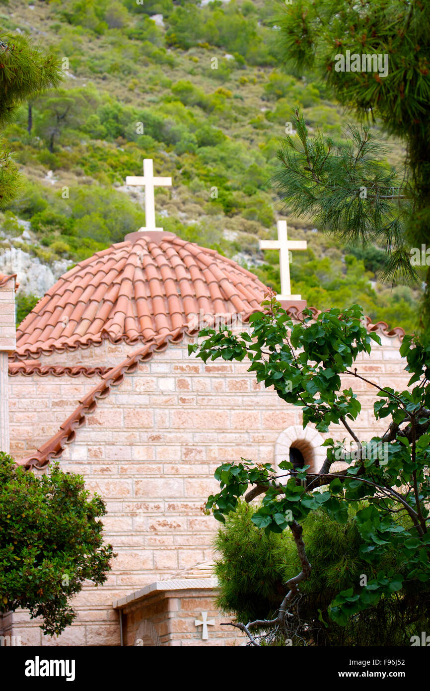 Greek orthodox monastery Stock Photo - Alamy