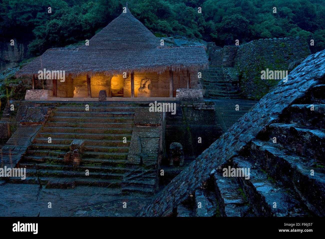 Aztec site, Malinalco, Mexico Stock Photo - Alamy
