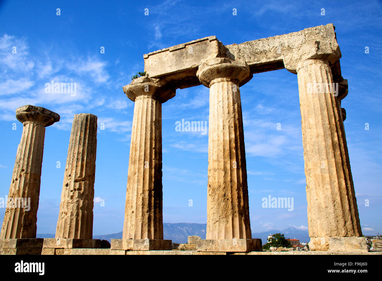 apollon temple in corinth Greece Stock Photo - Alamy