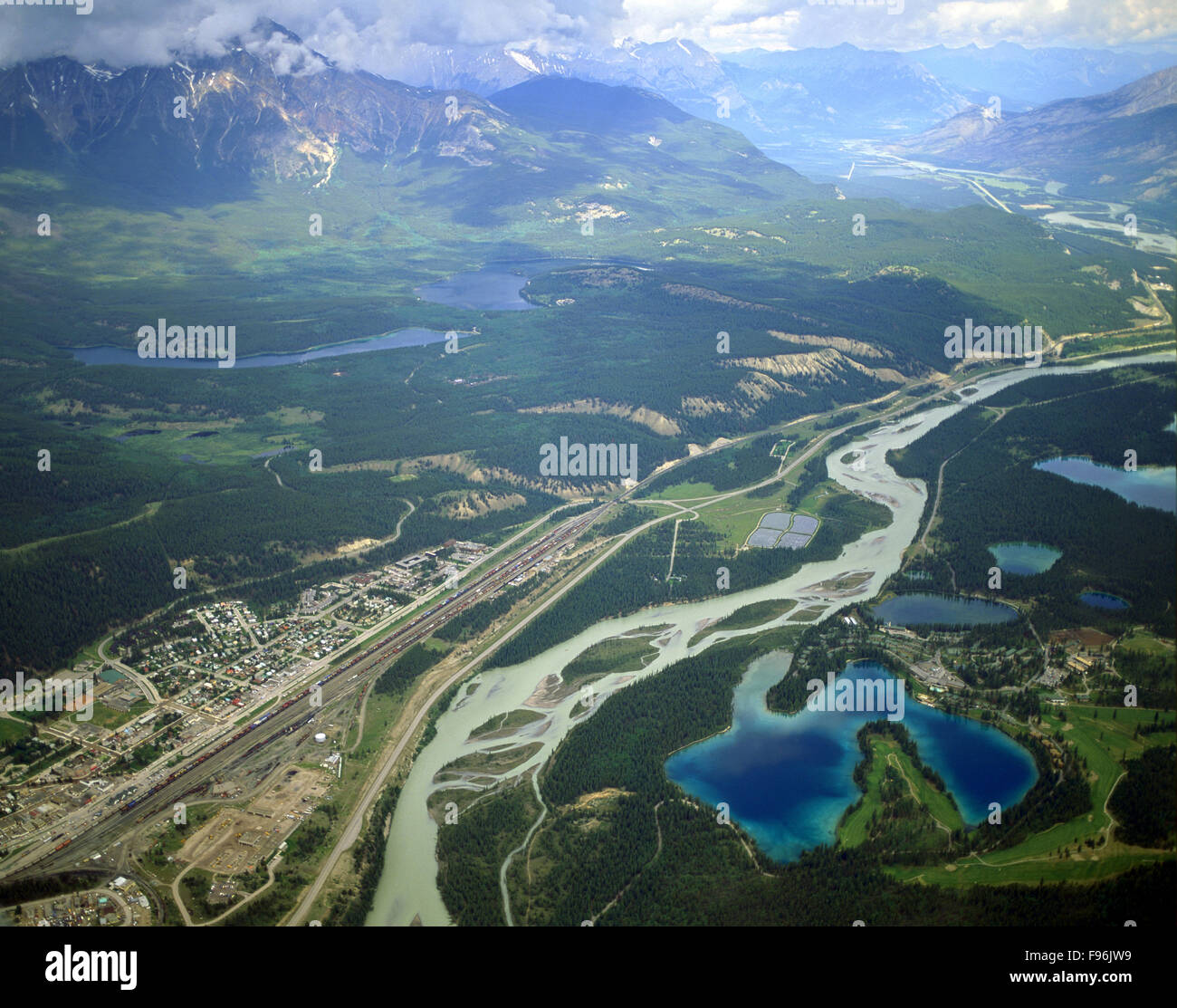 Jasper alberta aerial hi-res stock photography and images - Alamy
