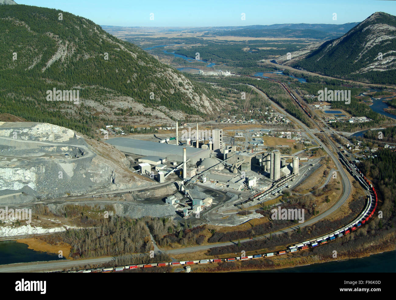 cement plant, Exshaw, Alberta, Canada Stock Photo - Alamy