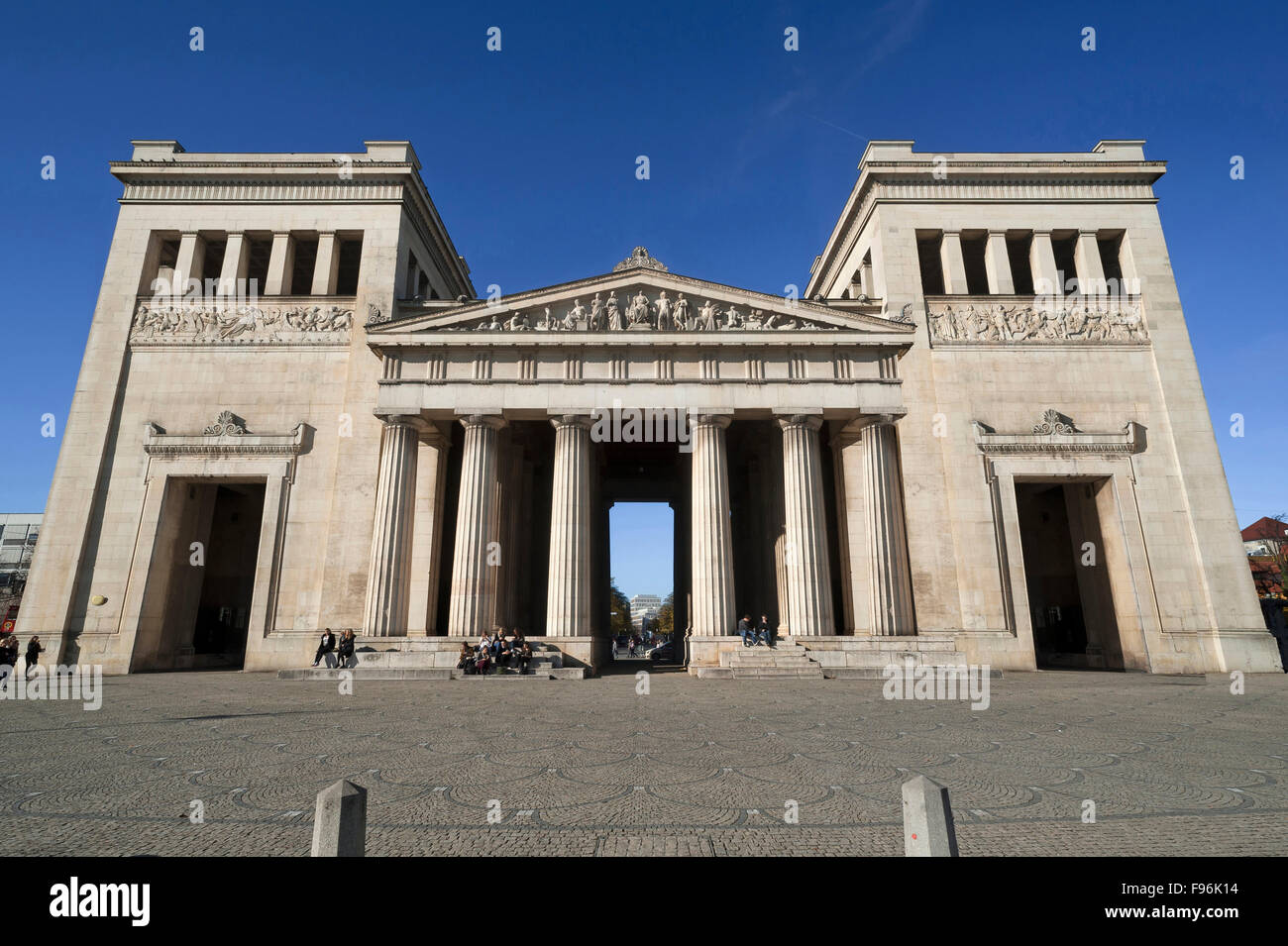 Propylaea, east side, architect Leo von Klenze, Königsplatz, Munich ...