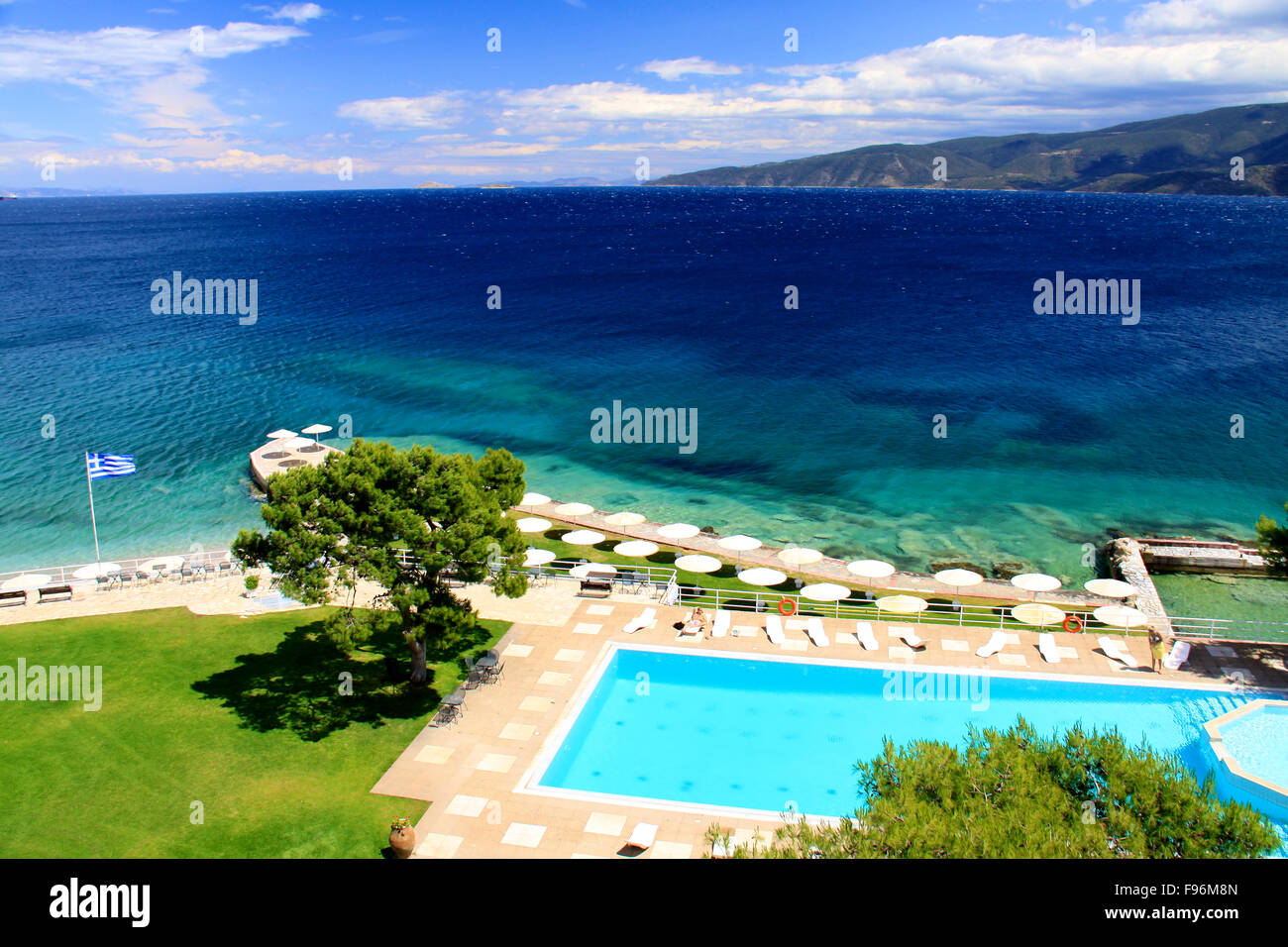 tropical swimming pool near the beach Stock Photo - Alamy