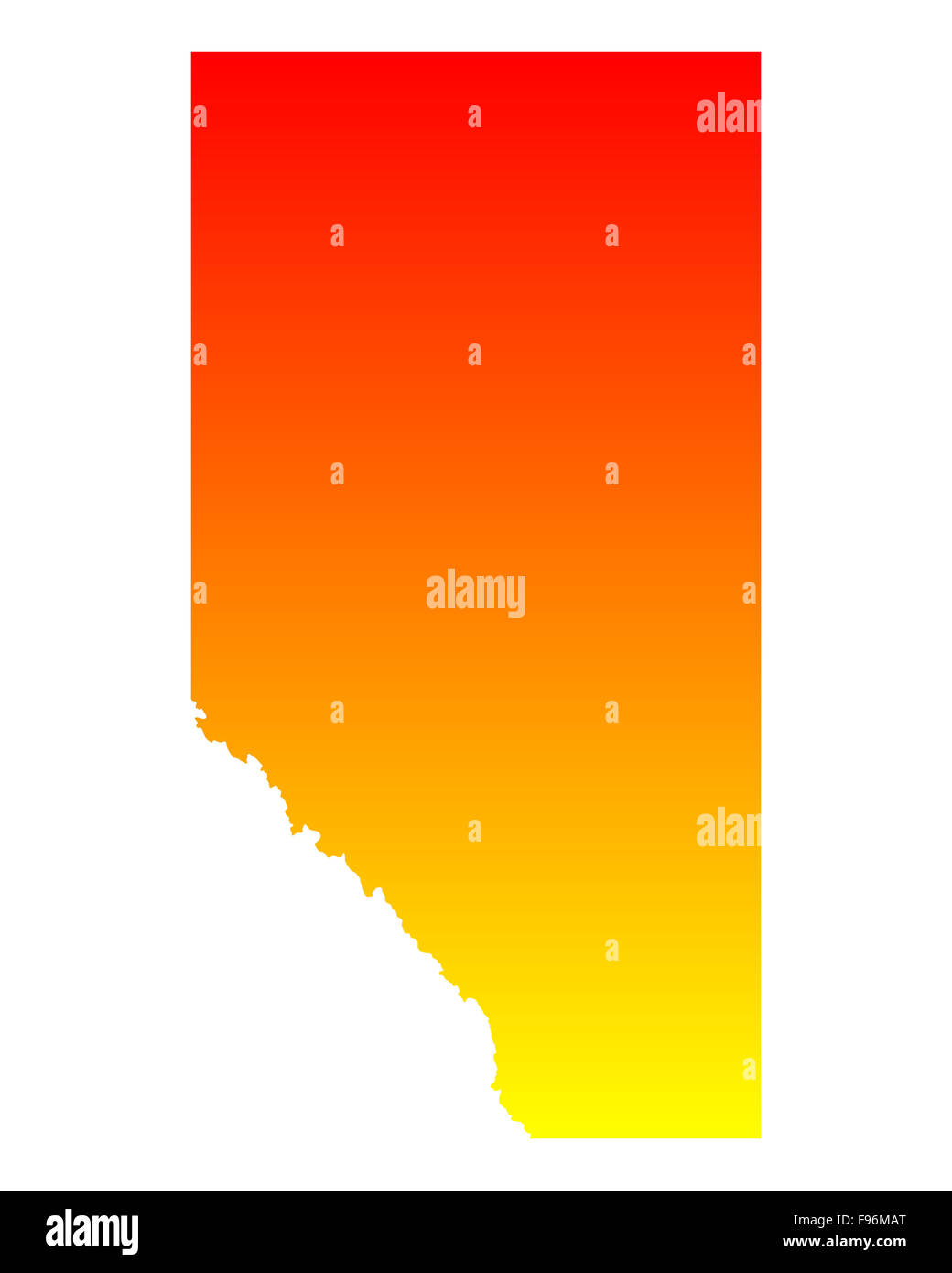 Map of Alberta Stock Photo - Alamy