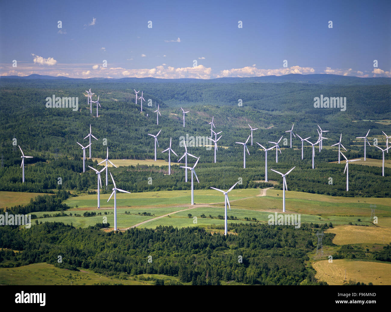 wind turbines, CapChat, Quebec, Canada Stock Photo - Alamy