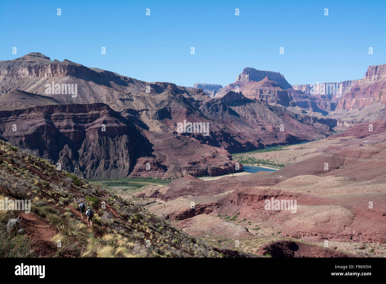 Tanner Trail, Colorado River, Grand Canyon, Arizona, United States ...